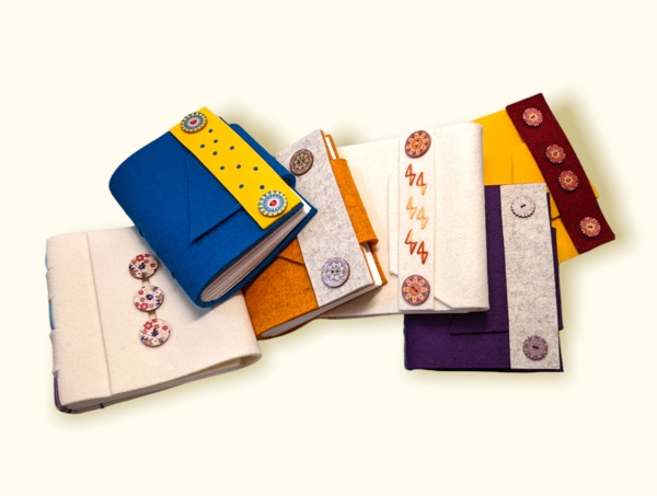 BruceGreySimcoe - Bookbinding - Felt Wrap Around Book