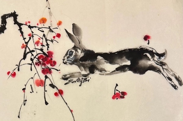 BruceGreySimcoe - Chinese Brush Painting - Rabbit
