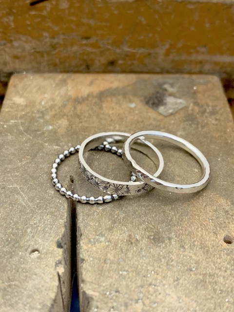 BruceGreySimcoe - Stacked Silver Rings